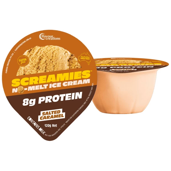 Salted Caramel 8g Protein SCREAMIES No Melt Ice Cream - Flavour Creations