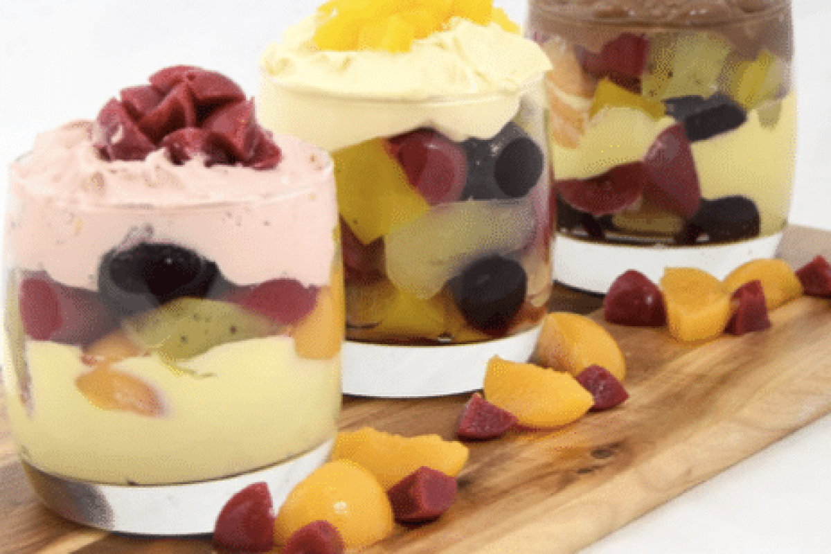 Fruit Trifle with Custard and Ice Cream - Flavour Creations